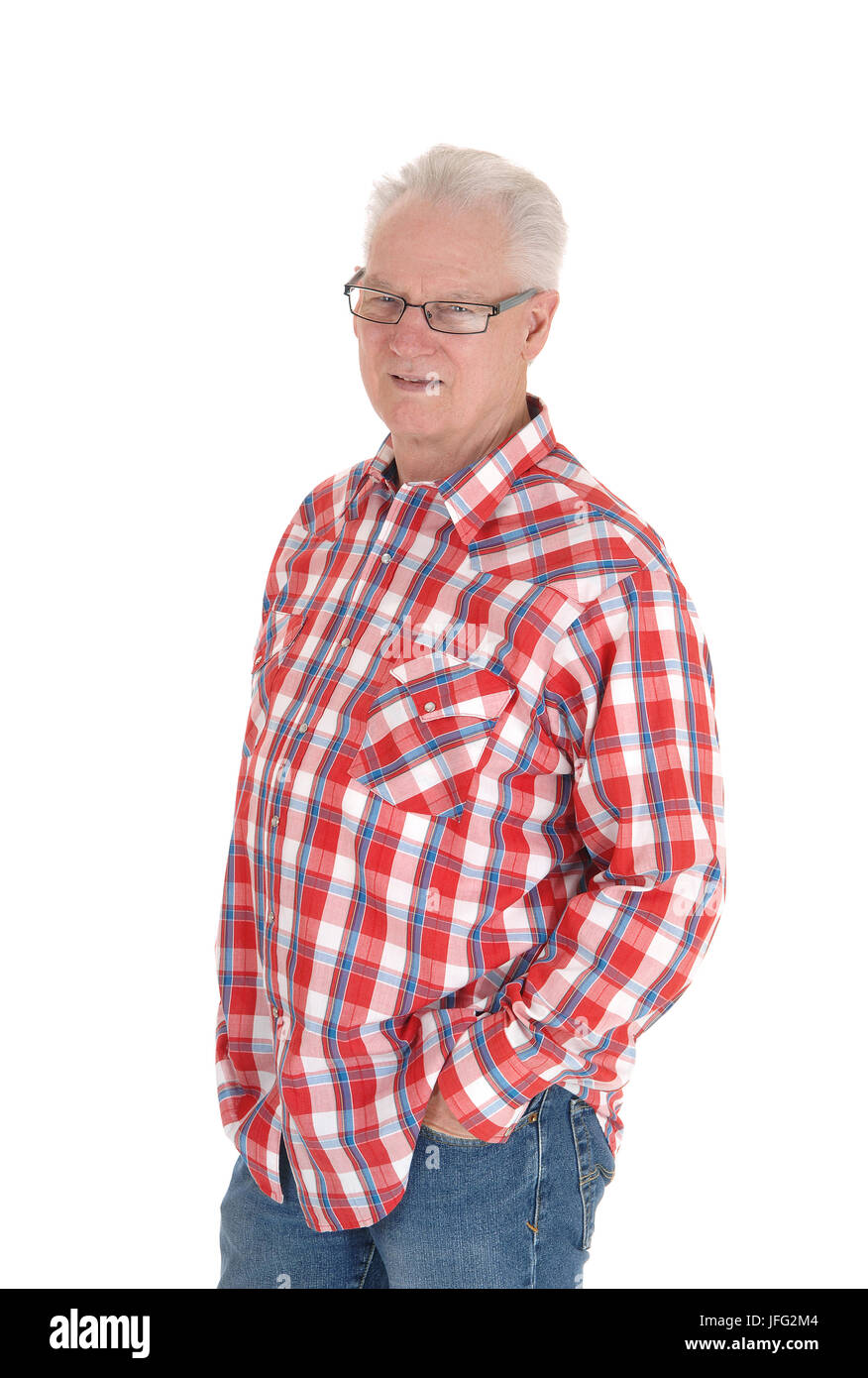 Portrait of handsome senior man Stock Photo - Alamy