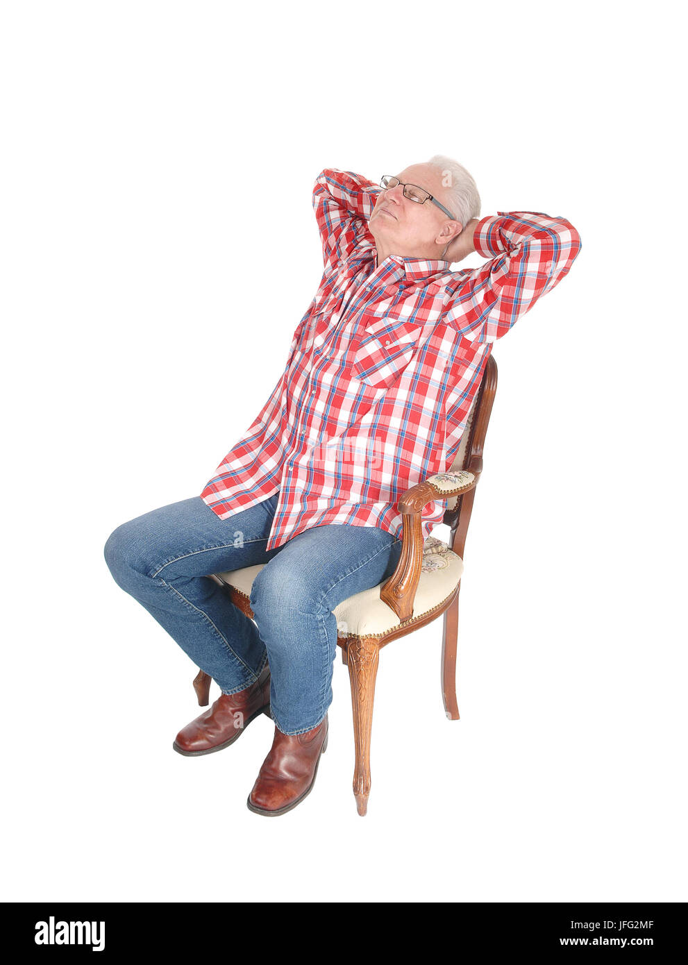 Alone man sitting on chair hi-res stock photography and images - Alamy