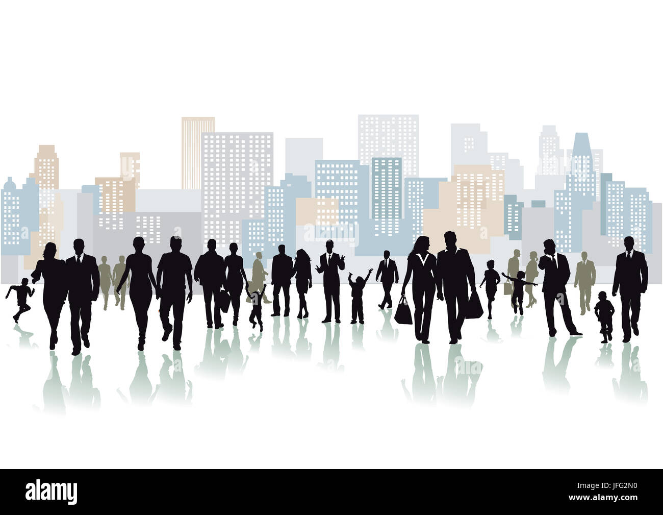 Crowd on a large square in the city Stock Photo - Alamy