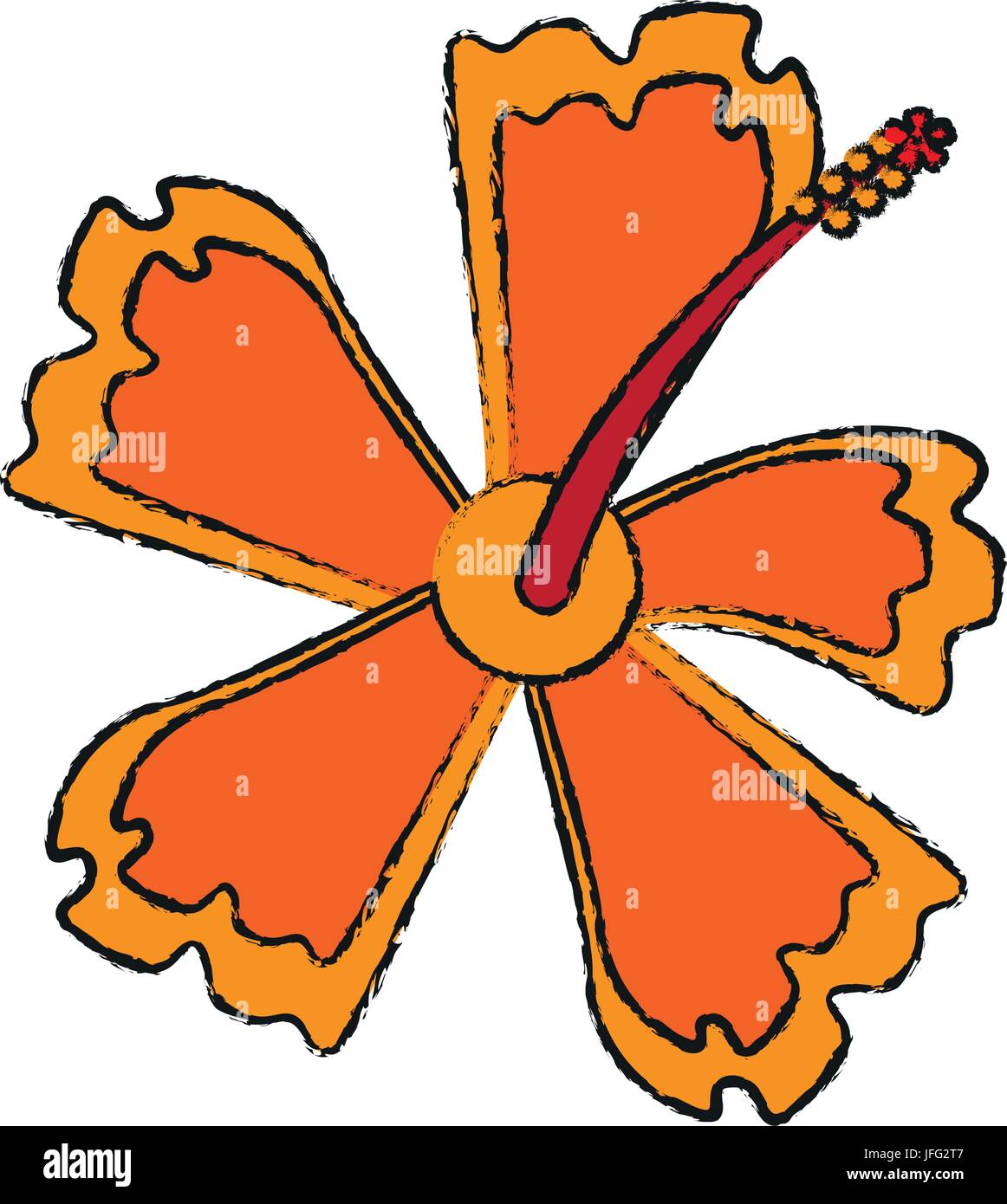 delicate flower draw image Stock Vector Image & Art - Alamy