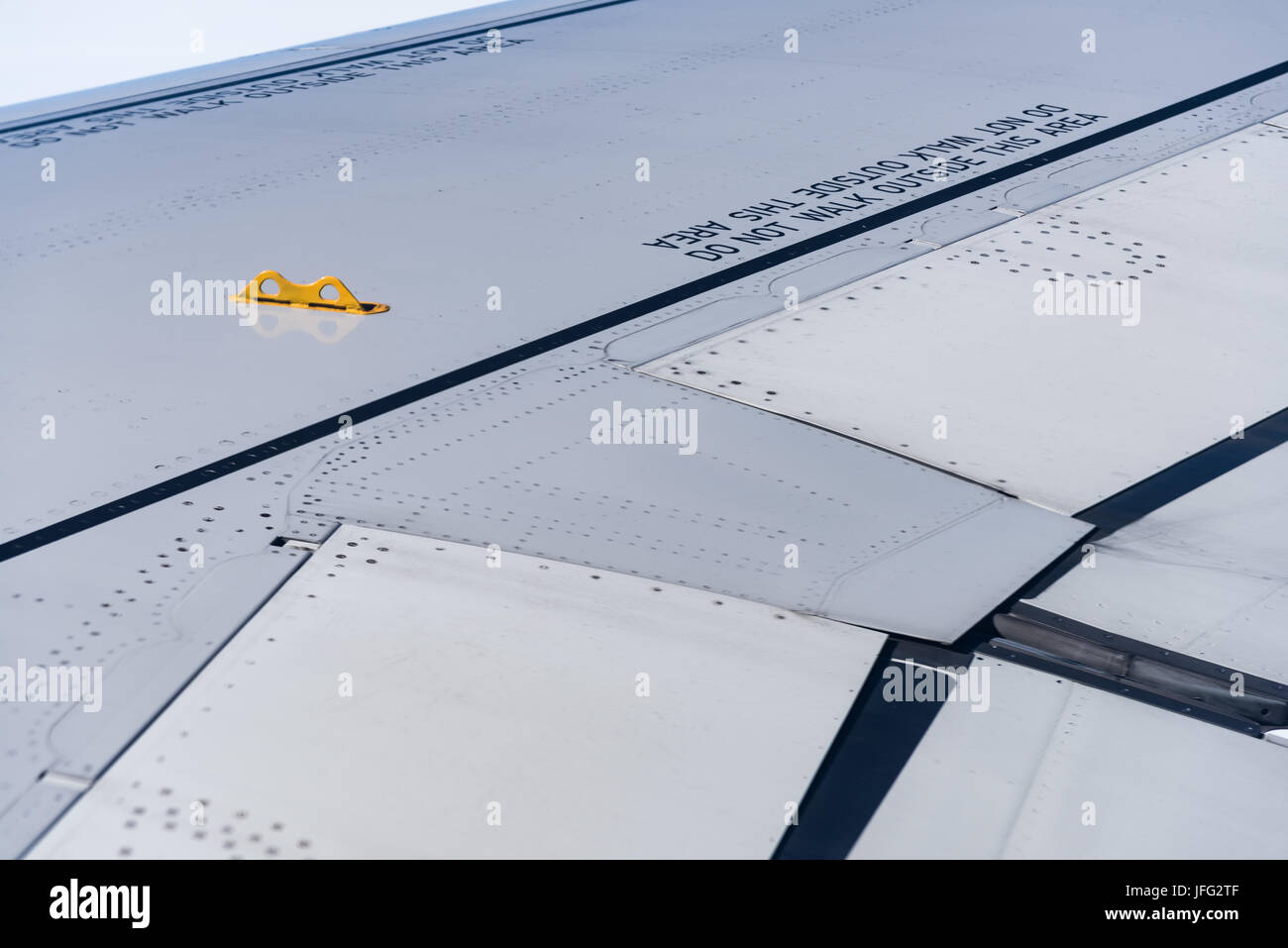 Wing of an airplane in the sky Stock Photo - Alamy
