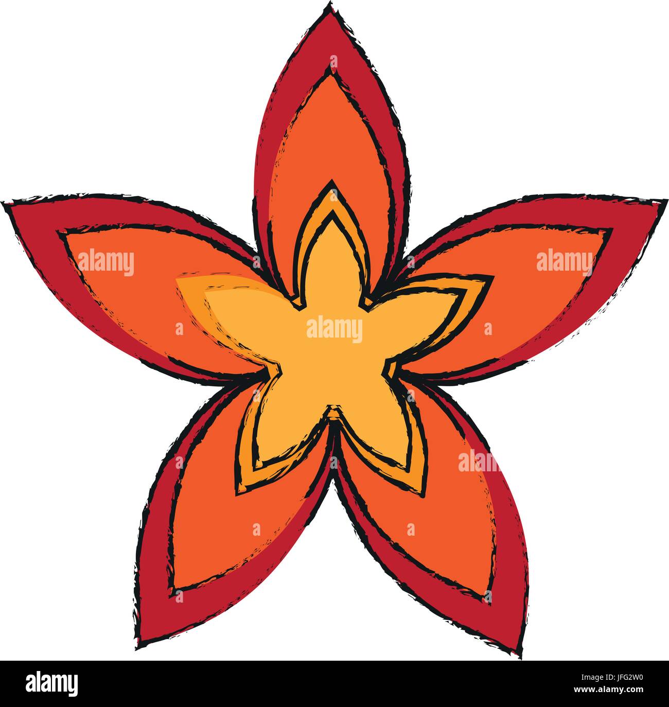 delicate flower draw image Stock Vector Image & Art - Alamy