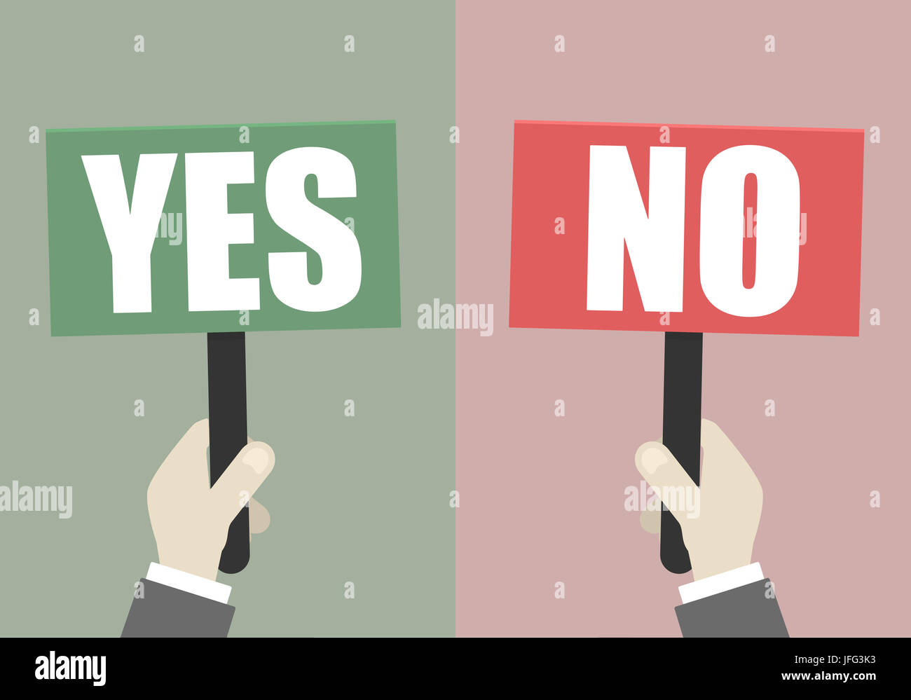 Signs Yes No Stock Photo - Alamy
