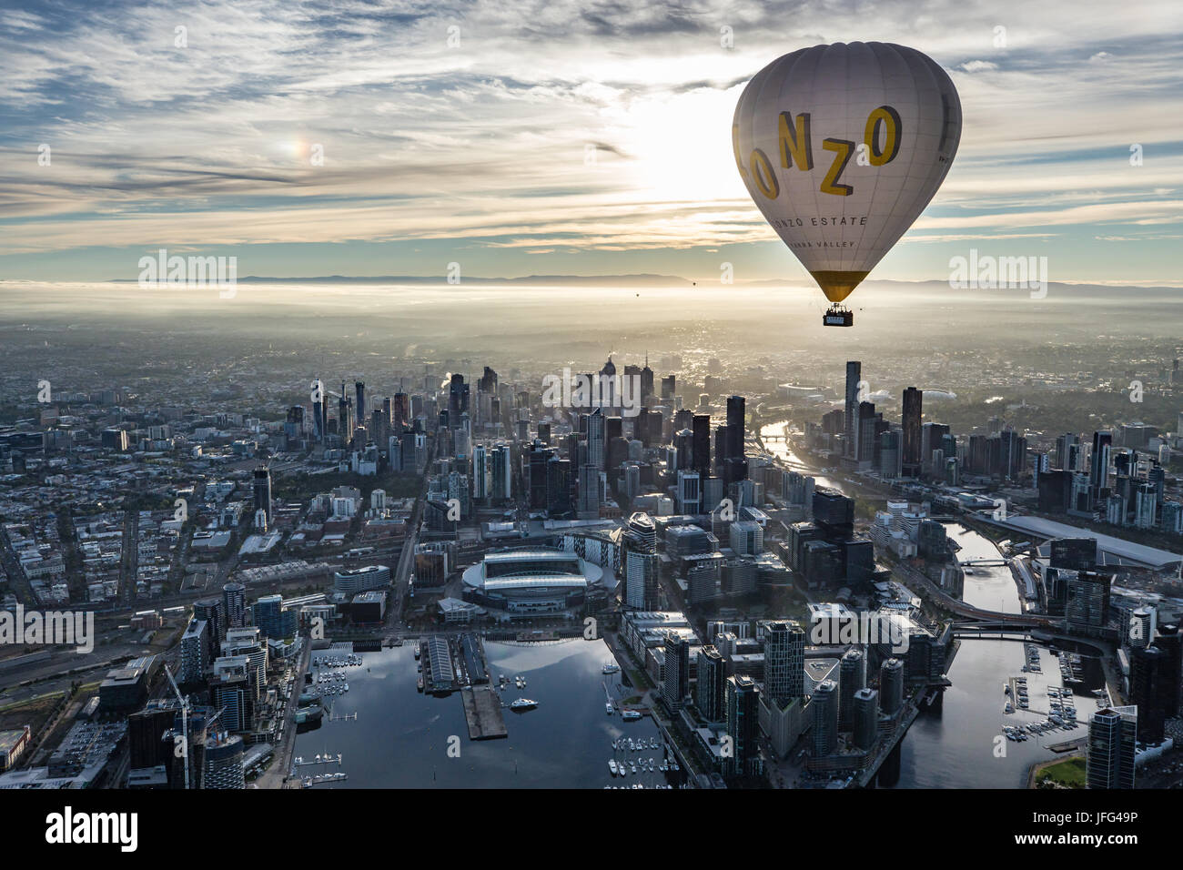 Floating above Melbourne Stock Photo - Alamy