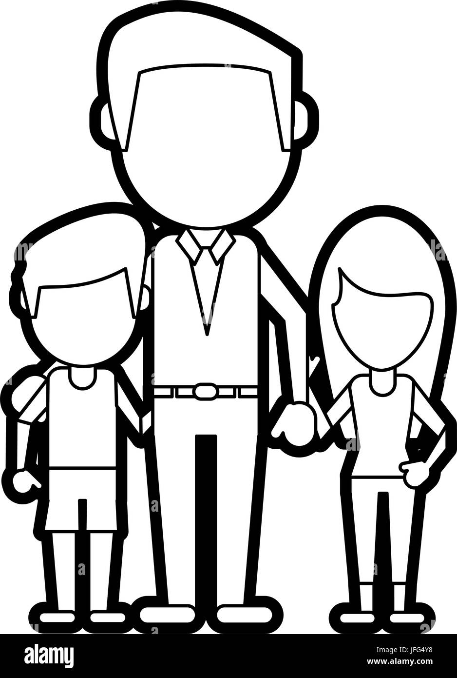 Happy parents children having Stock Vector Images - Alamy