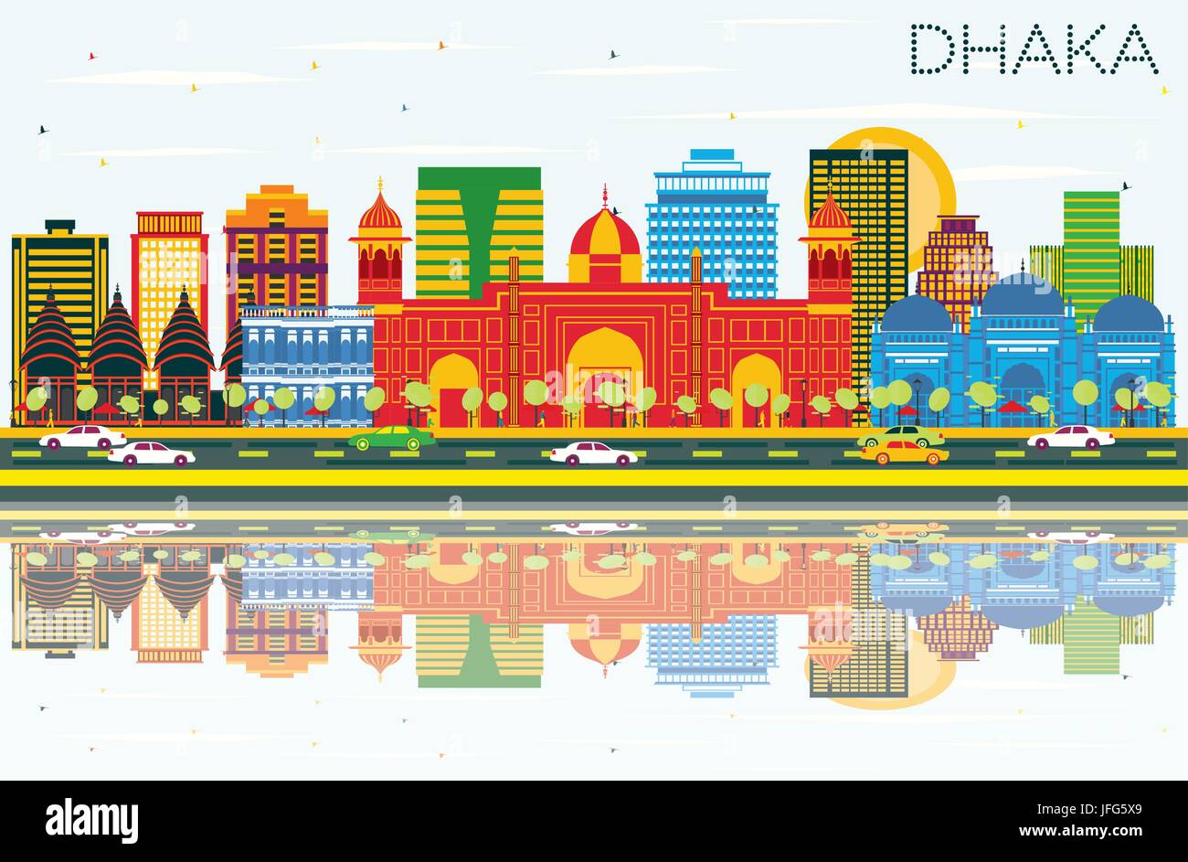 Bangladesh dhaka skyline Stock Vector Images - Alamy