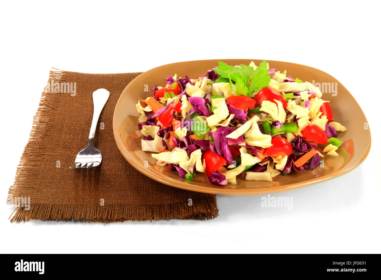 Mixed cabbage salad and peppers Stock Photo - Alamy