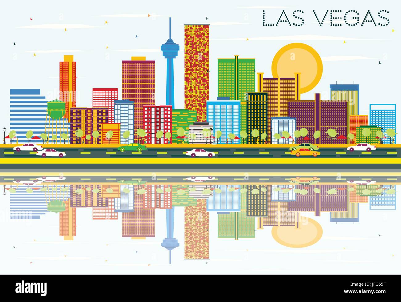 Vegas sky view Stock Vector Images - Alamy
