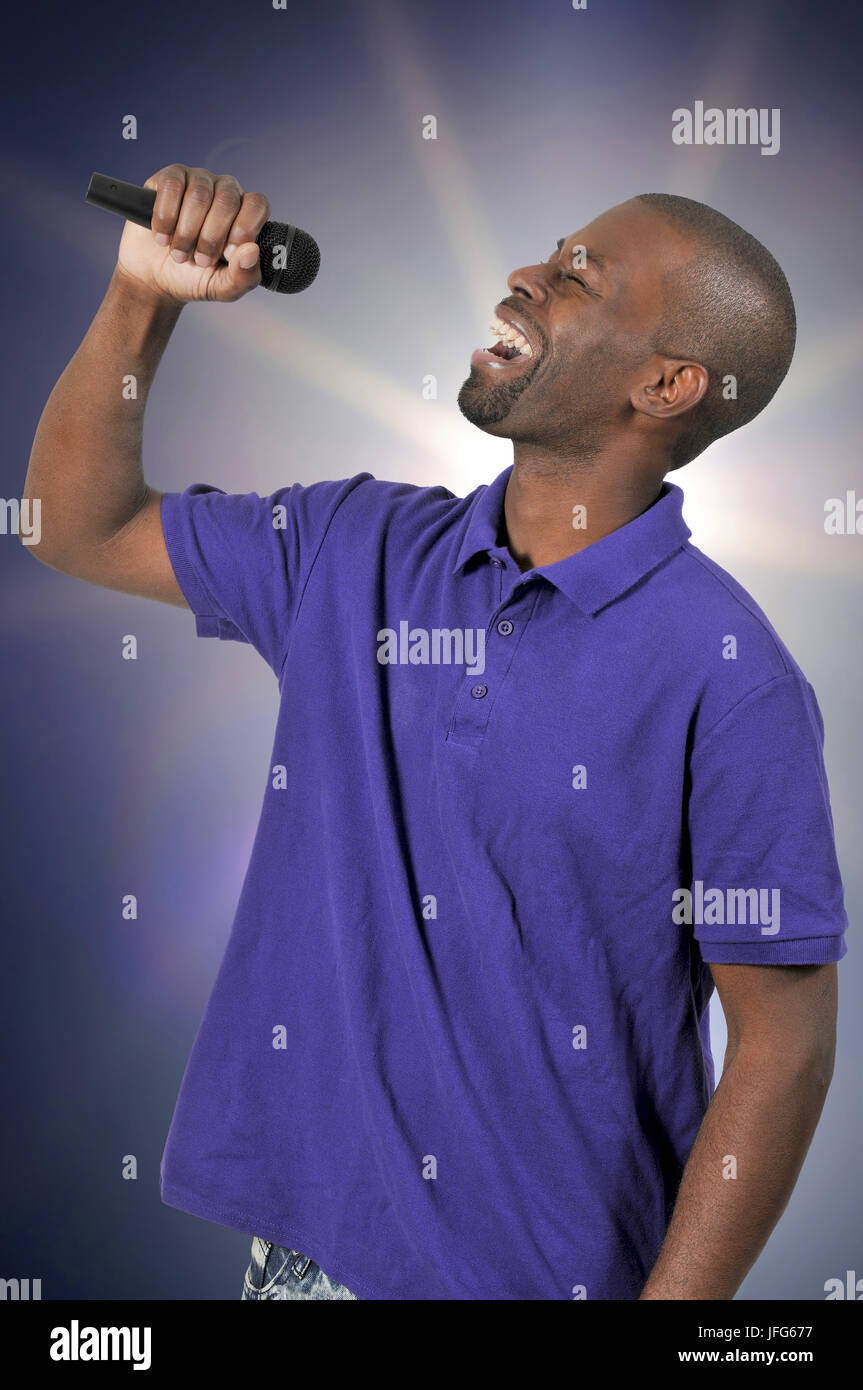 Handsome Man Singer Stock Photo - Alamy