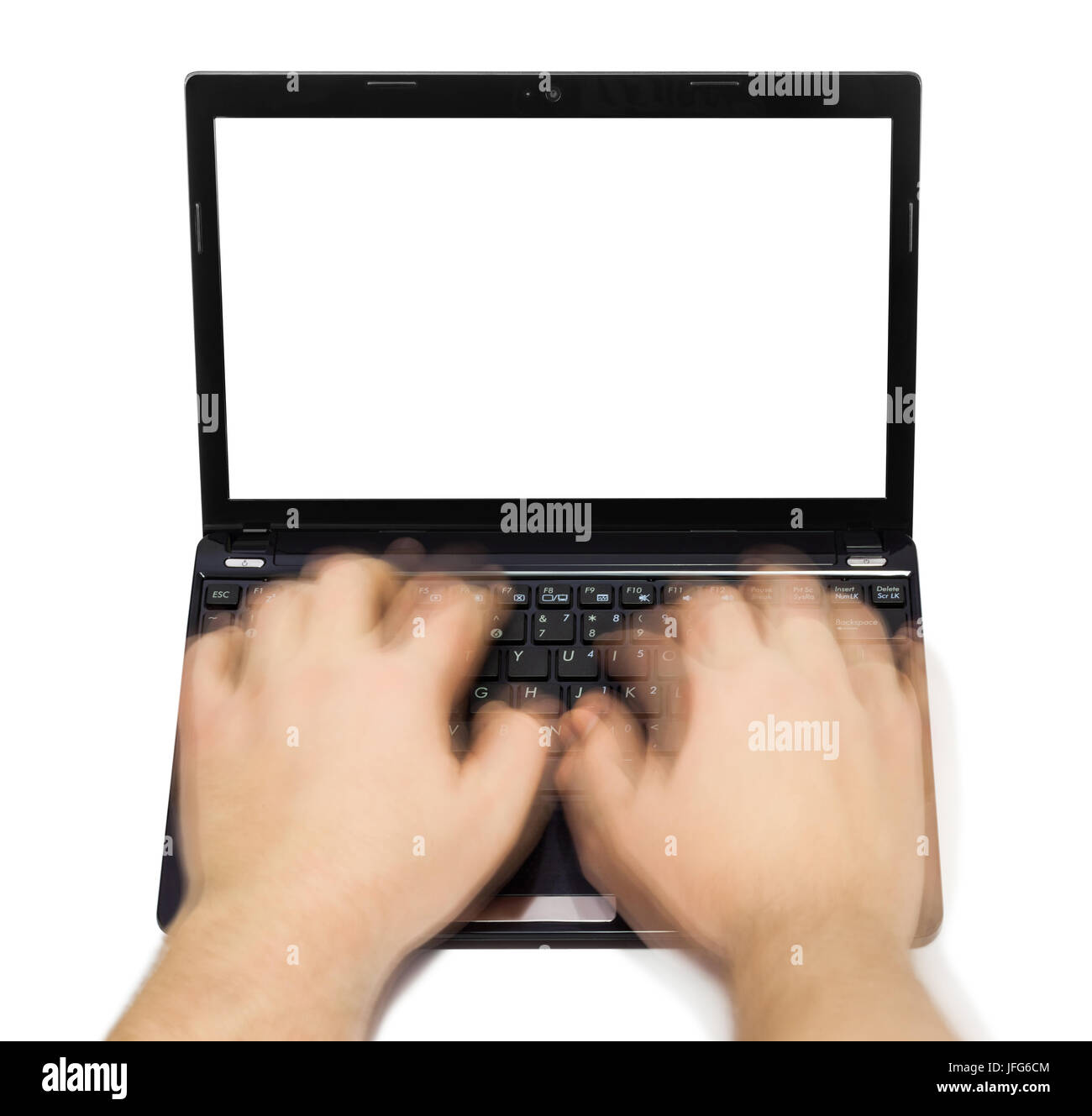 Notebook and motion blur hands Stock Photo - Alamy