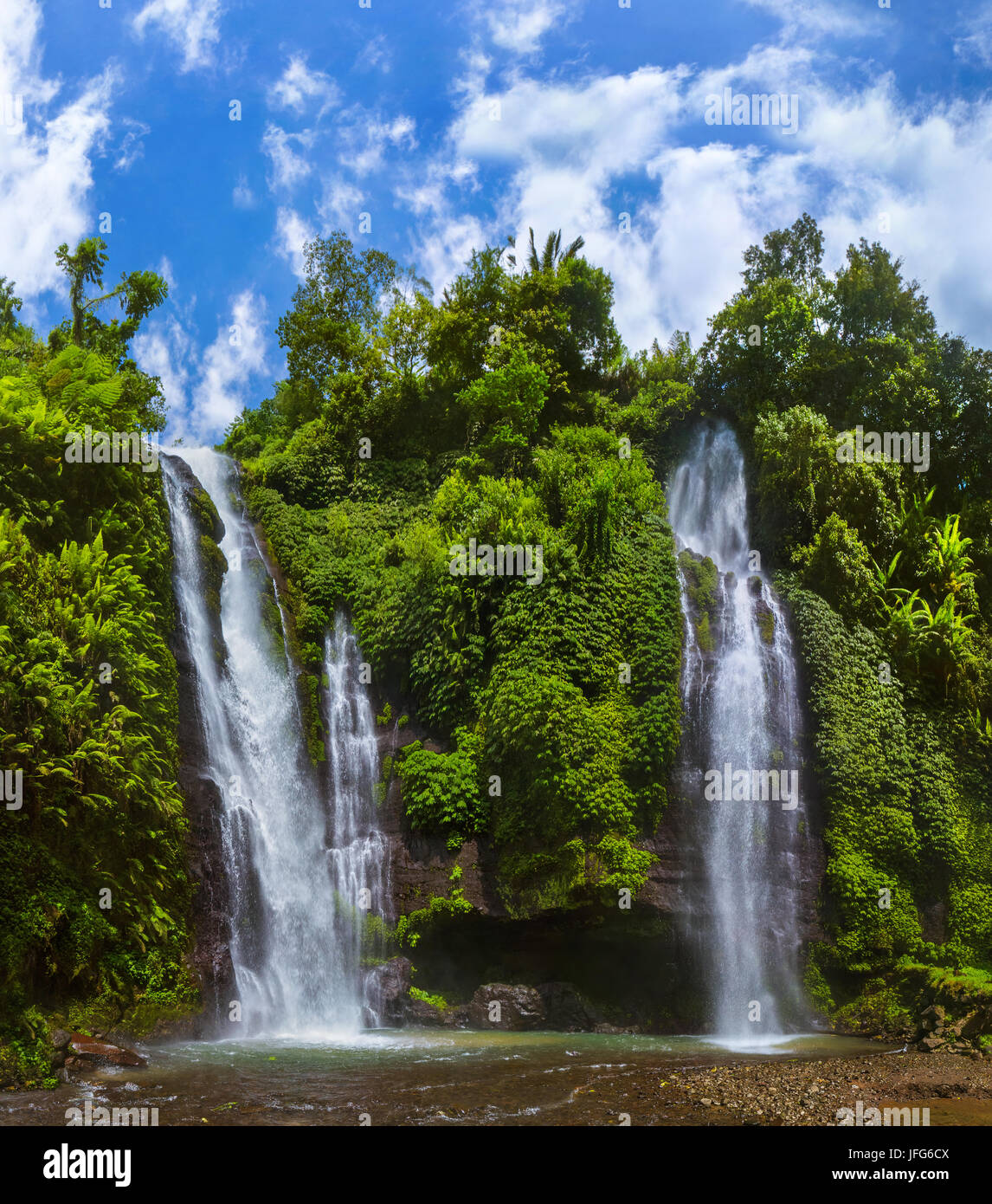 Sekumpul Waterfall - Bali island Indonesia Stock Photo - Alamy