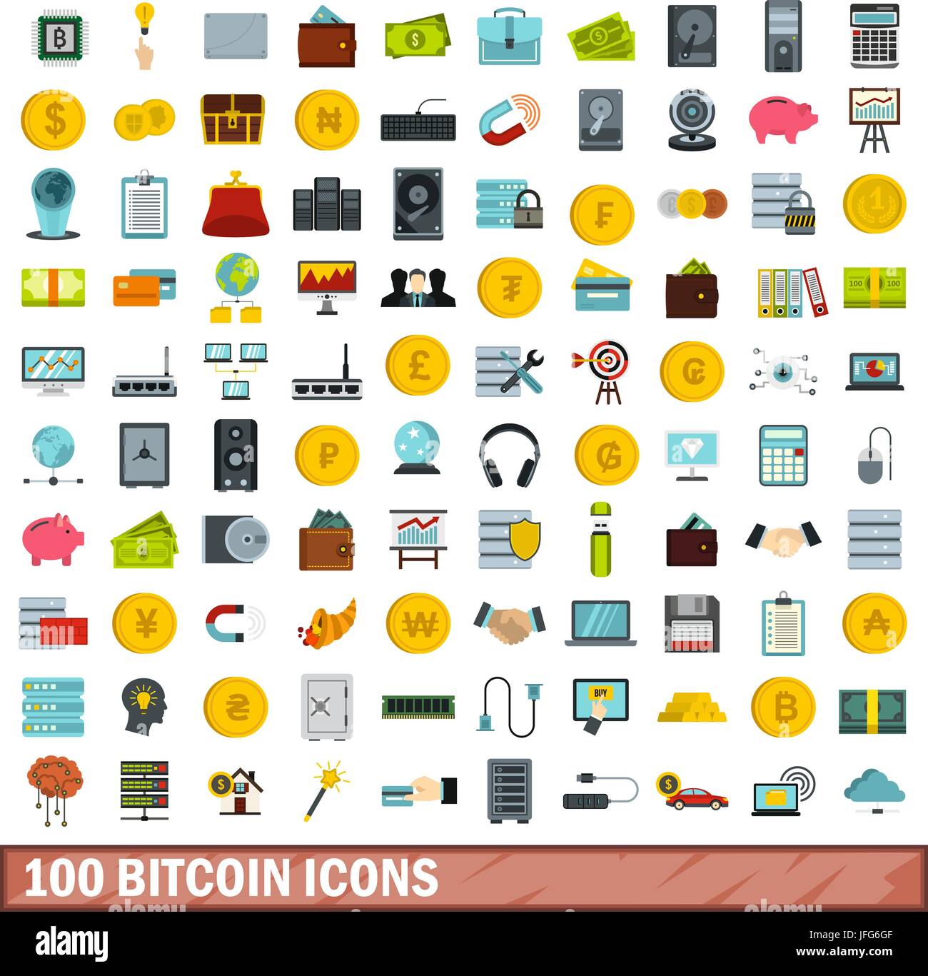 Bitcoin cryptocurrency mining treasure Stock Vector Images - Alamy