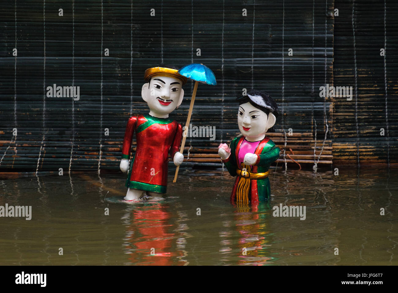 Water puppet theatre performance in Hanoi, Vietnam, Asia Stock Photo ...