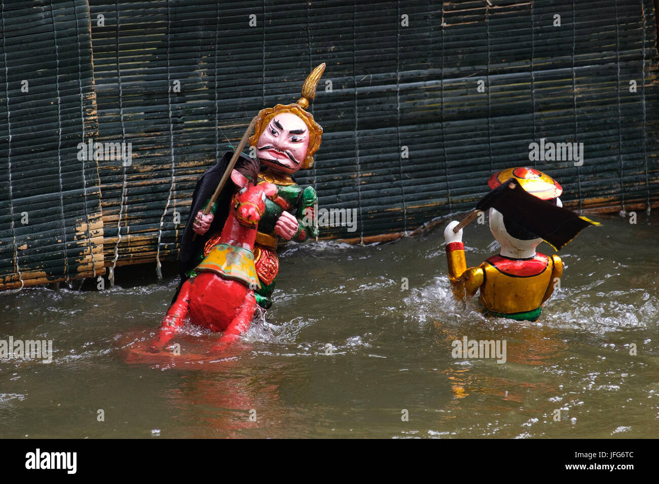 Water puppet theatre performance in Hanoi, Vietnam, Asia Stock Photo ...