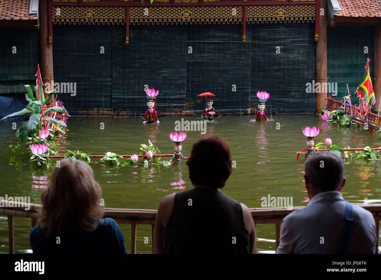 Water puppet theatre performance in Hanoi, Vietnam, Asia Stock Photo ...