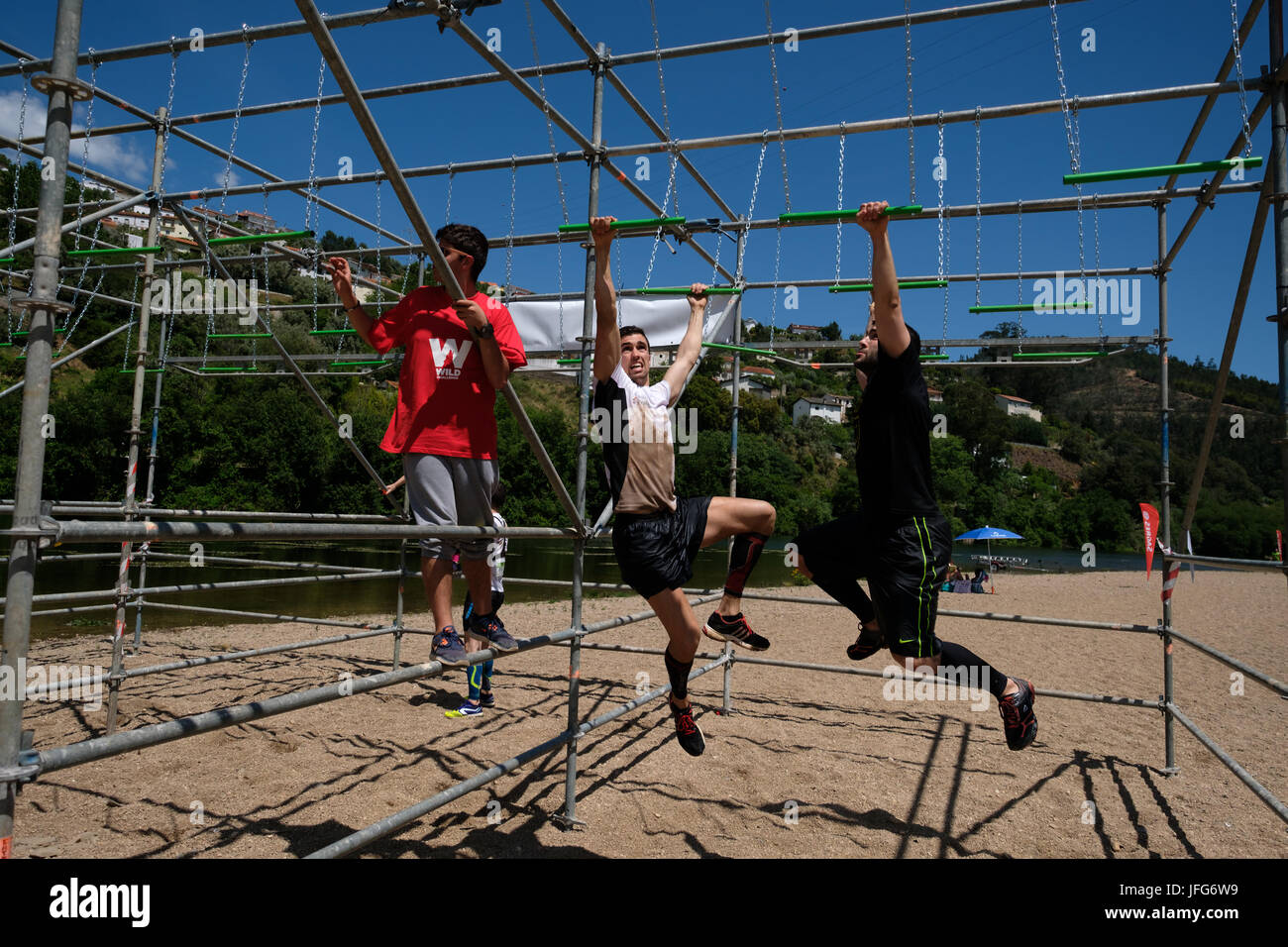 Obstacle course jump hi-res stock photography and images - Alamy
