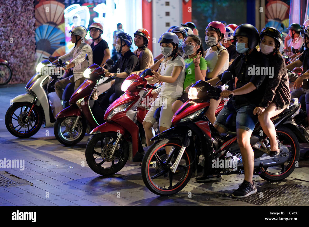 Gridlock scooters hanoi hi-res stock photography and images - Alamy