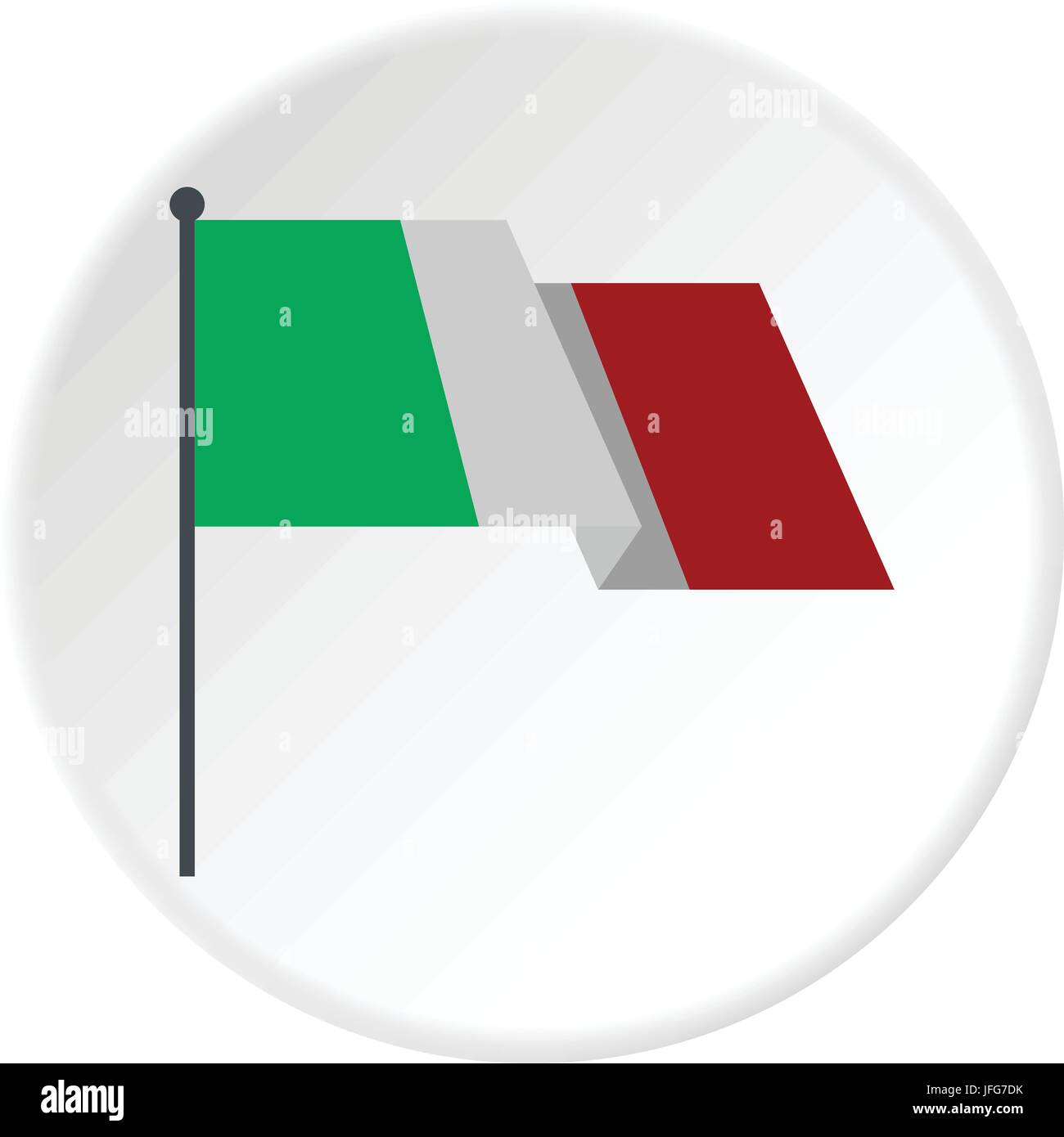 Italian flag icon circle Stock Vector Image & Art - Alamy