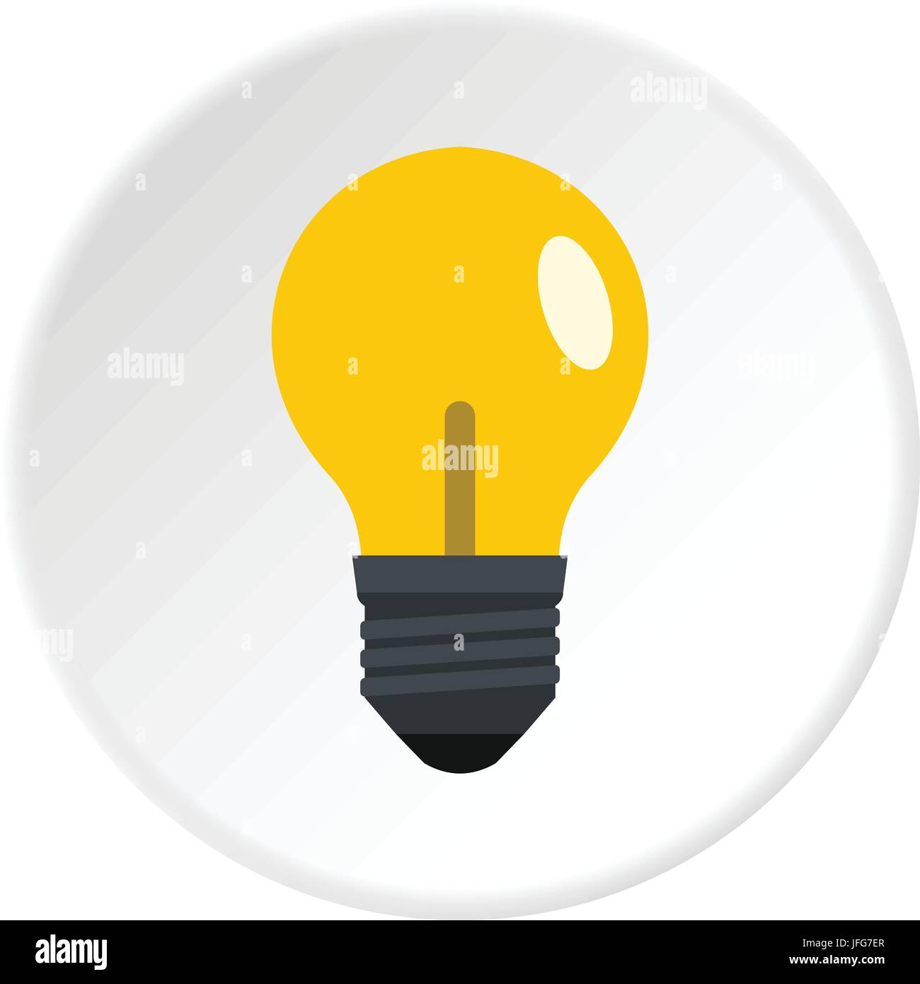 Yellow light bulb icon circle Stock Vector Image & Art - Alamy