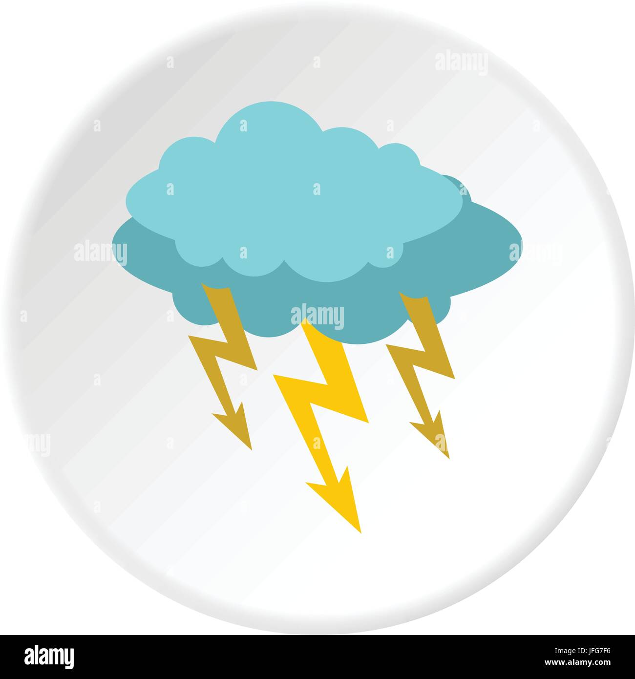 Storm cloud lightning bolt icon circle Stock Vector Image & Art - Alamy