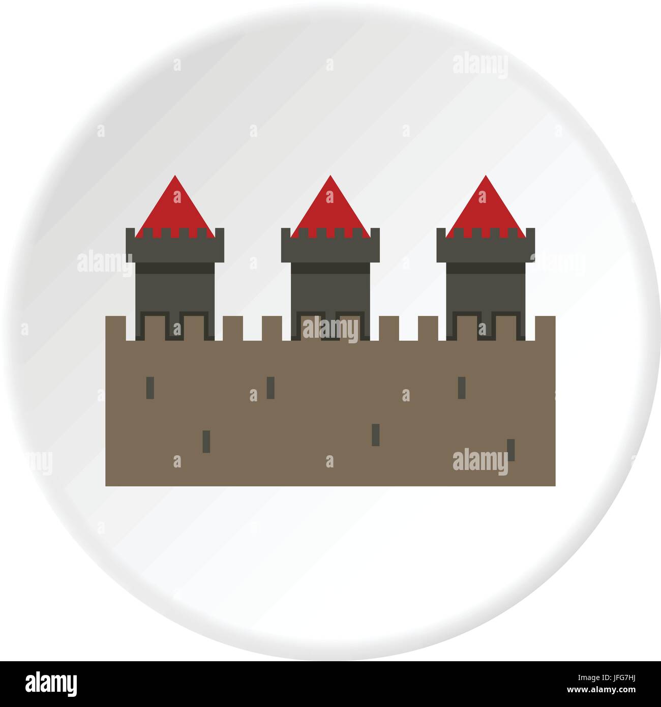 Medieval fortification icon circle Stock Vector Image & Art - Alamy