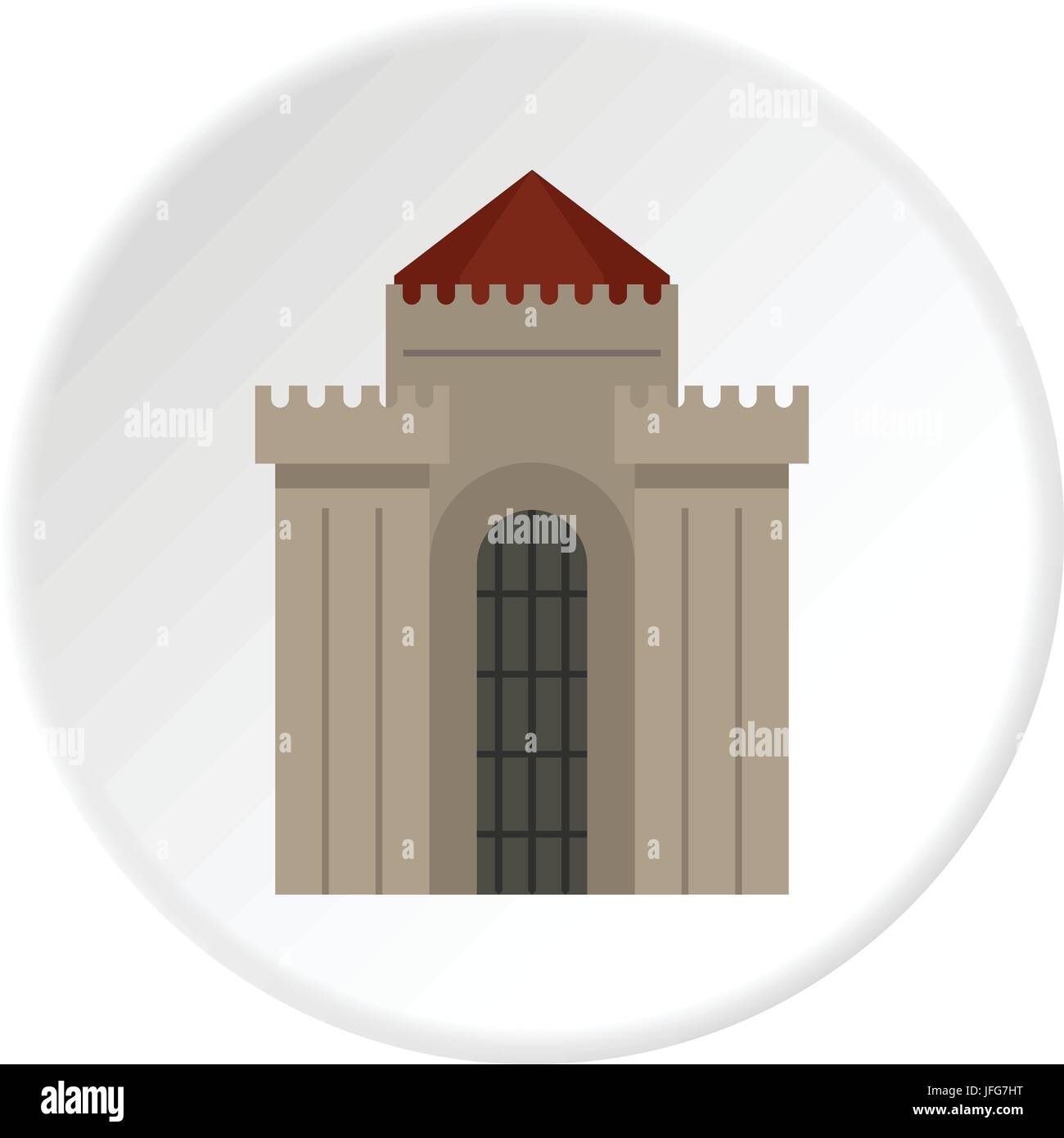 Medieval building icon circle Stock Vector Image & Art - Alamy