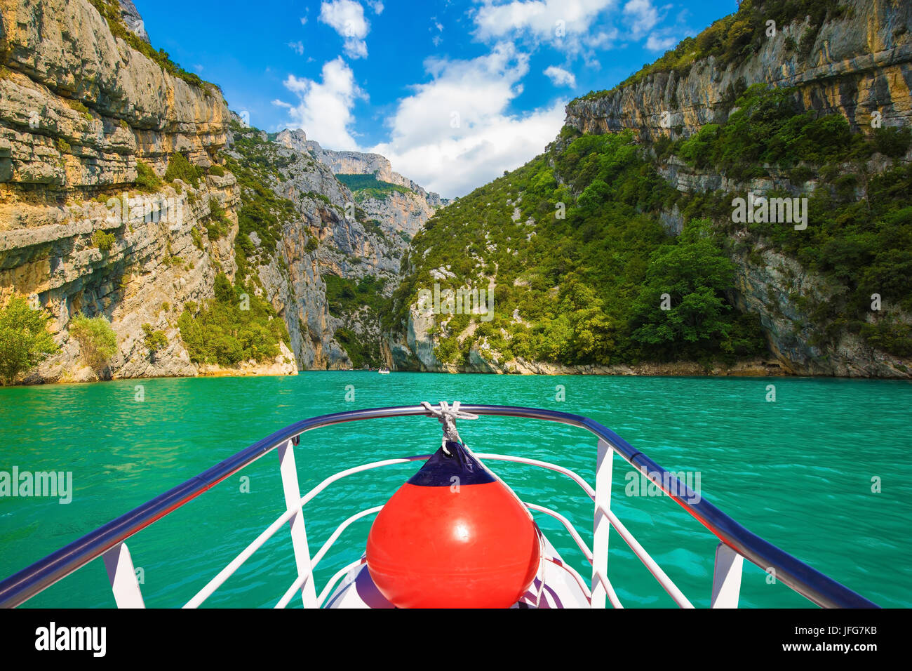 The boat with the red lantern Stock Photo - Alamy