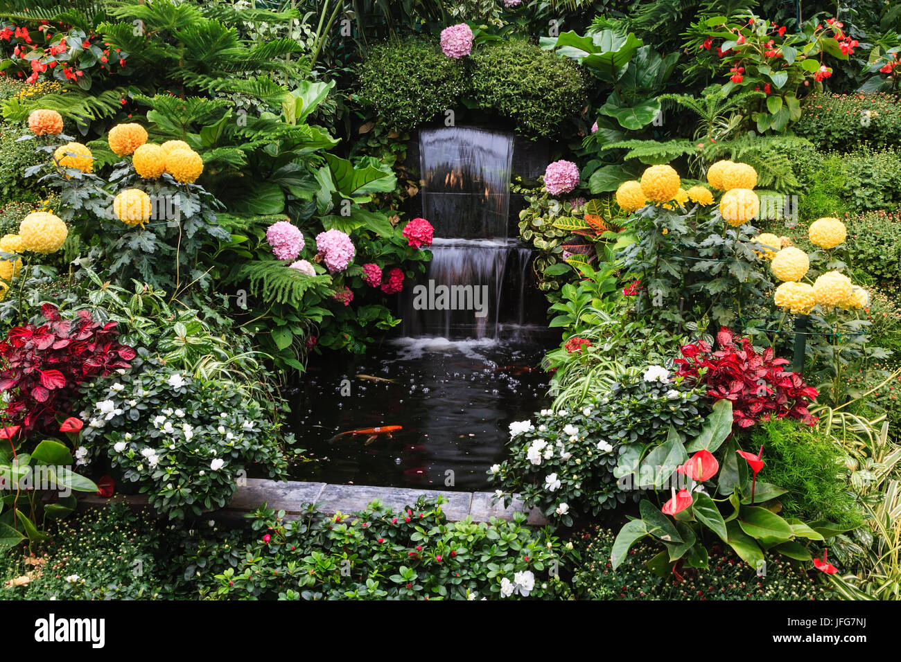 Gorgeous three-stage fountain Stock Photo - Alamy