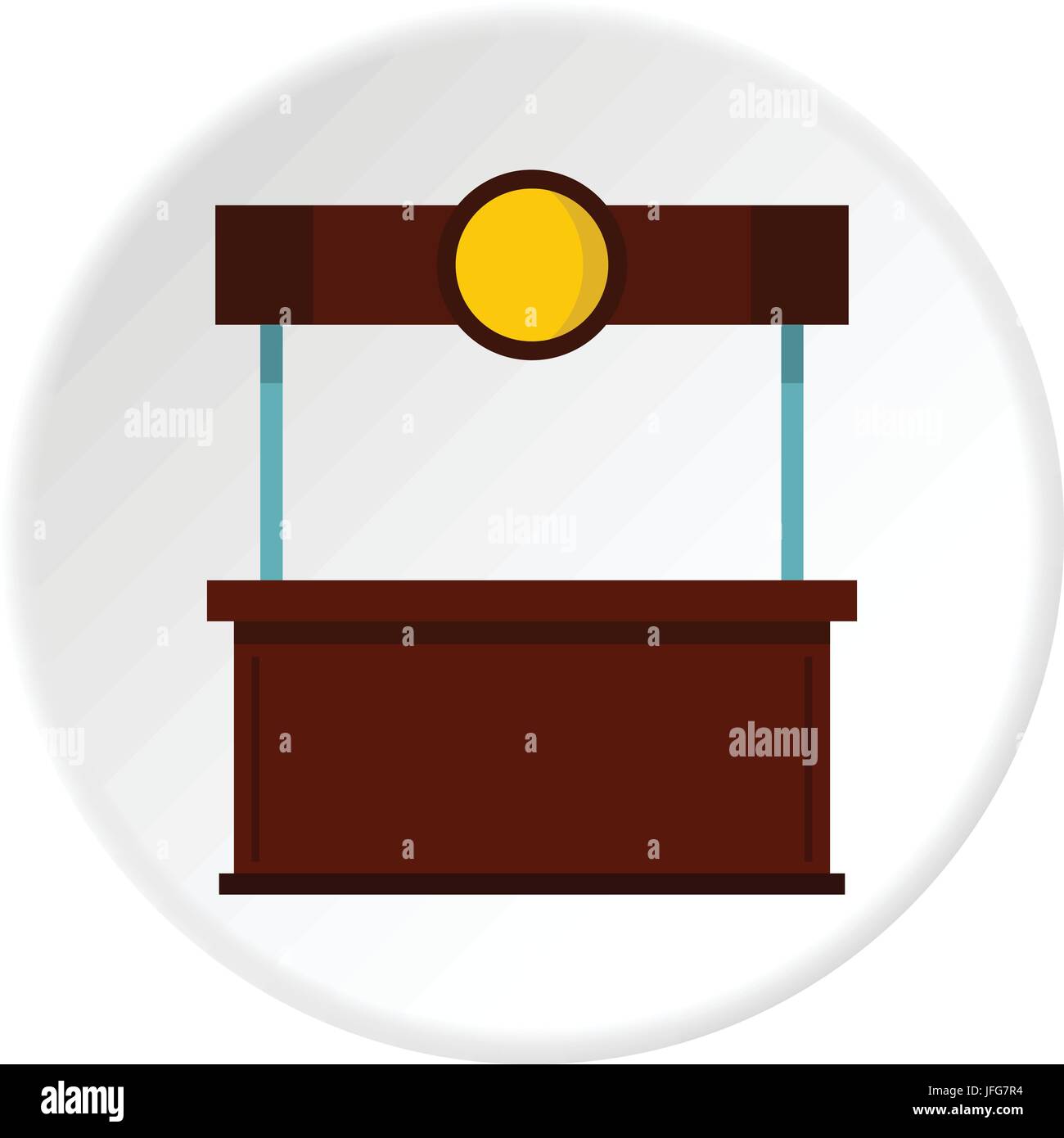 Empty counter with canopy icon circle Stock Vector Image & Art - Alamy