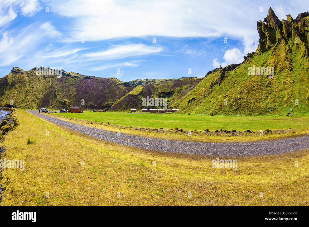 Camping in the canyon Pakgil, Iceland Stock Photo - Alamy