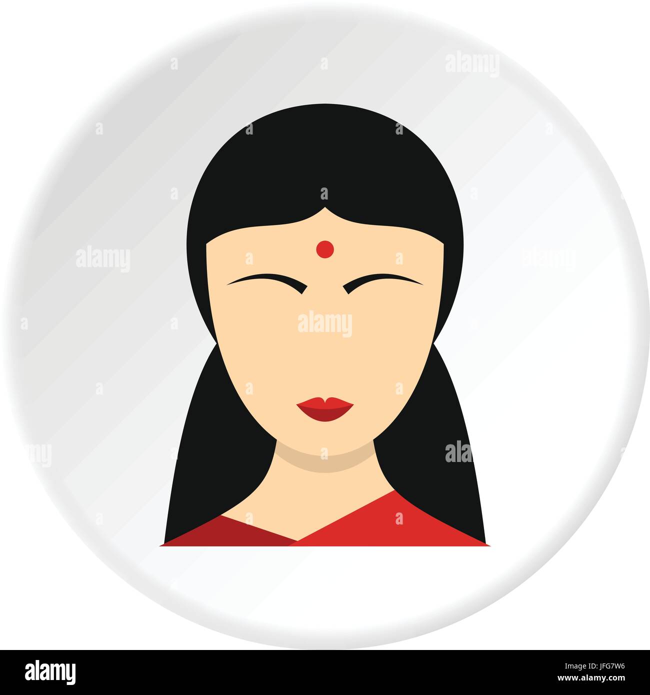 Indian girl icon circle Stock Vector Image & Art - Alamy