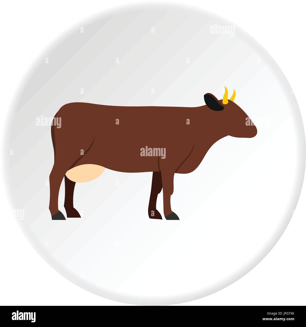 Cow icon circle Stock Vector Image & Art - Alamy