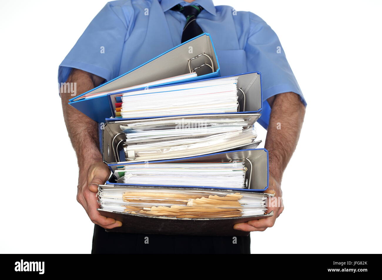 worker carrys some file folders Stock Photo - Alamy