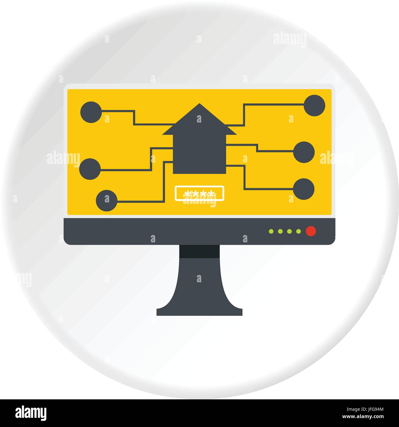 Monitor chip icon circle Stock Vector Image & Art - Alamy