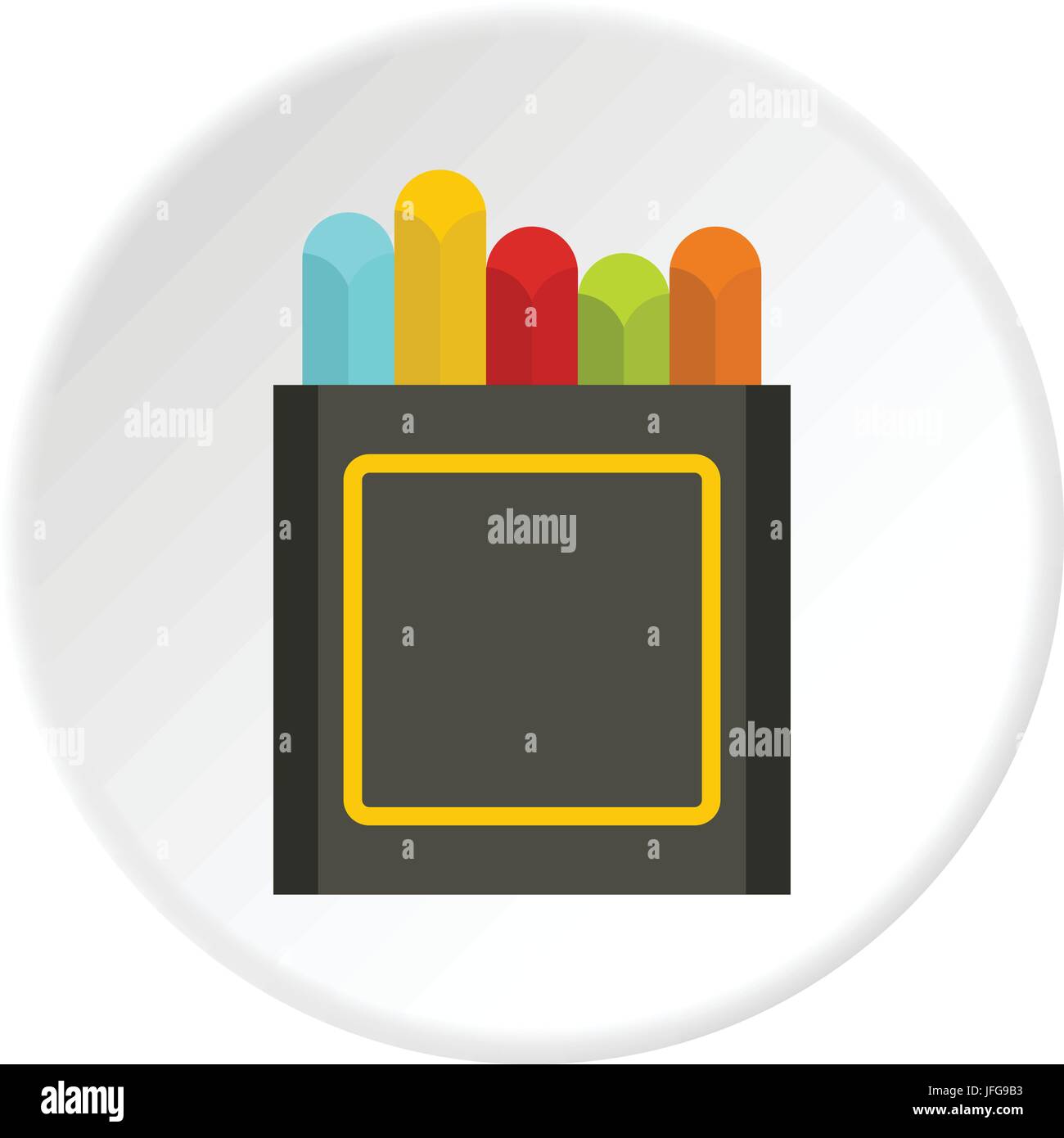 Crayons icon circle Stock Vector Image & Art - Alamy