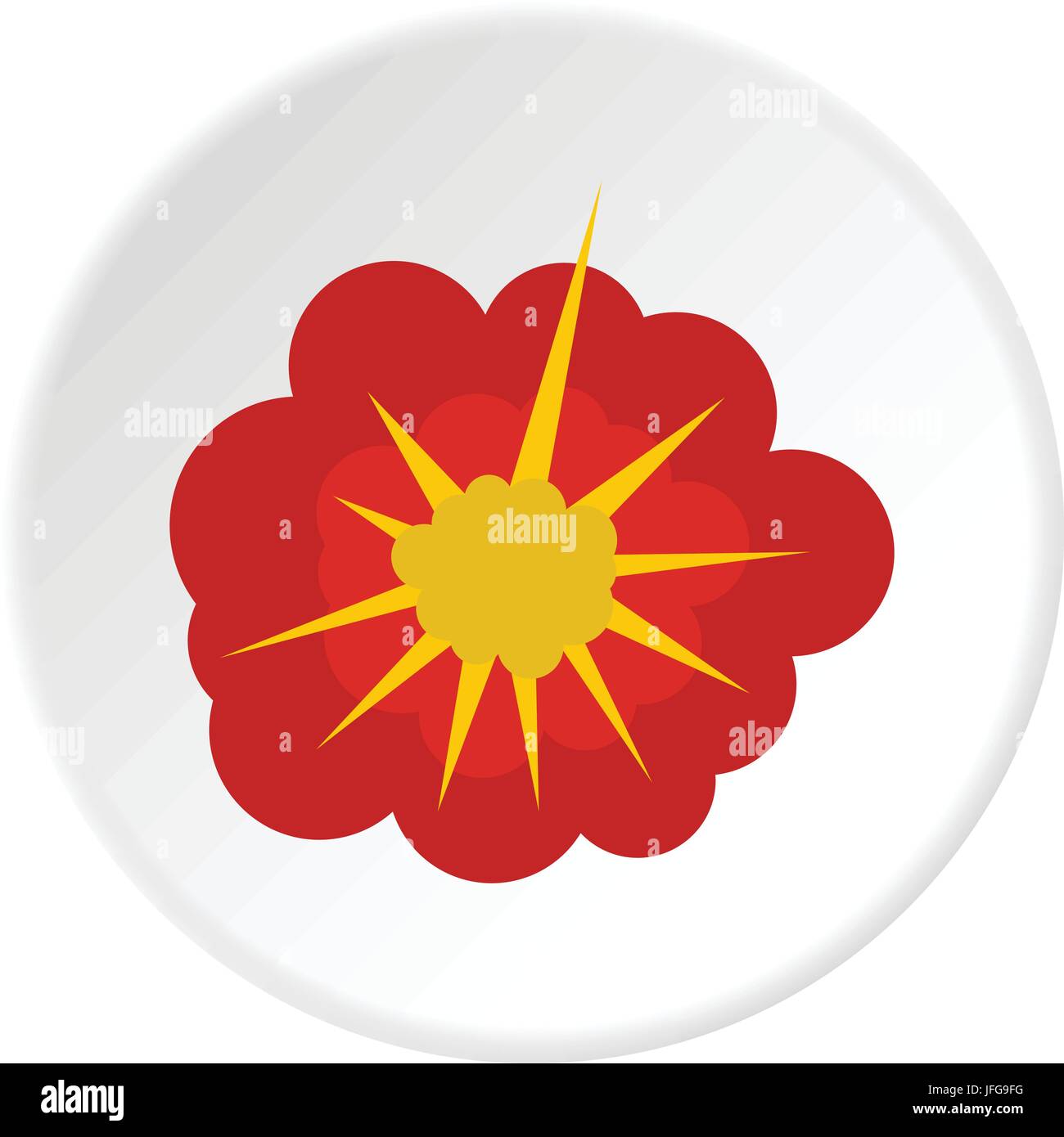 Cloudy explosion icon circle Stock Vector Image & Art - Alamy
