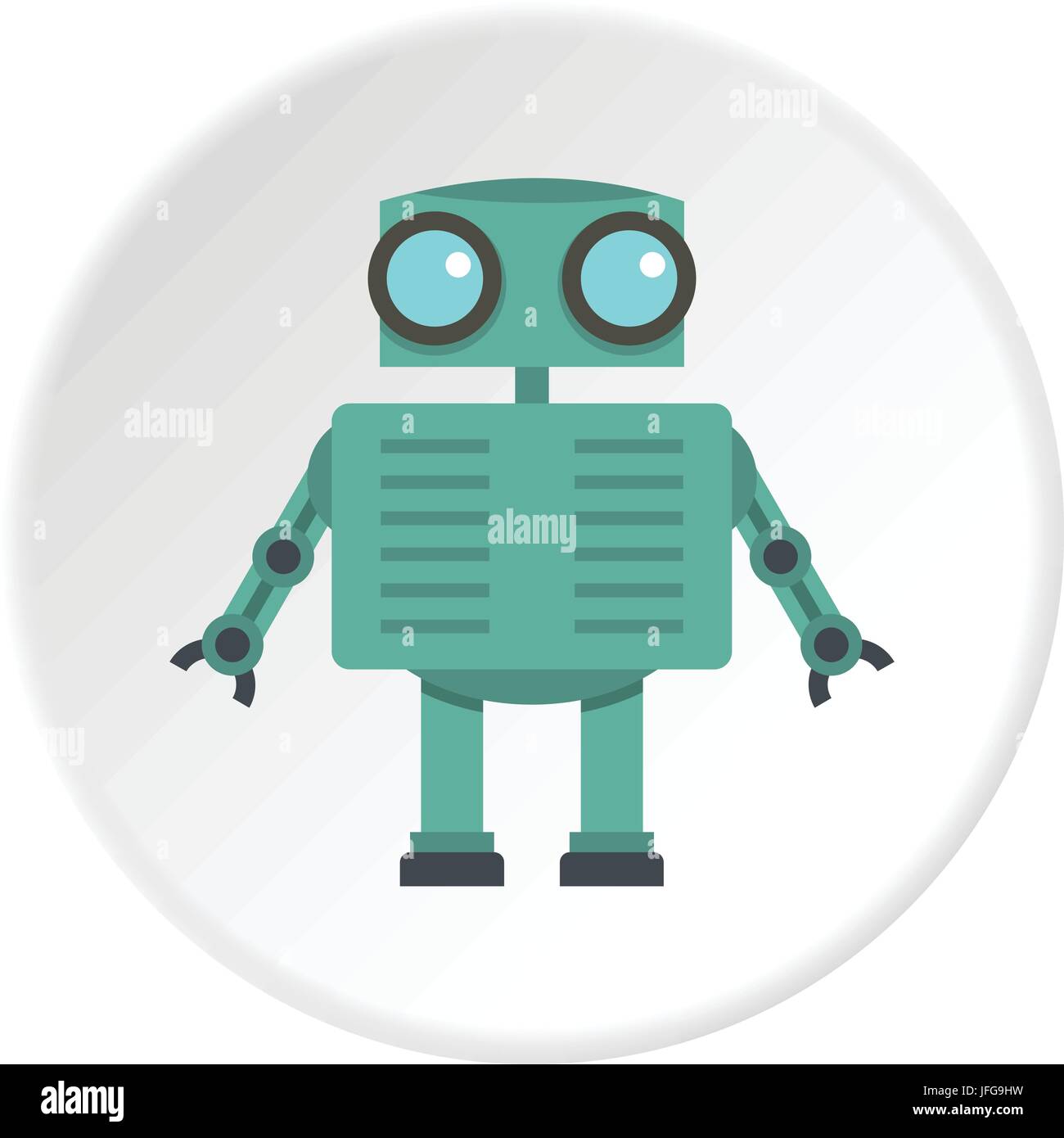 Steel robot icon circle Stock Vector Image & Art - Alamy