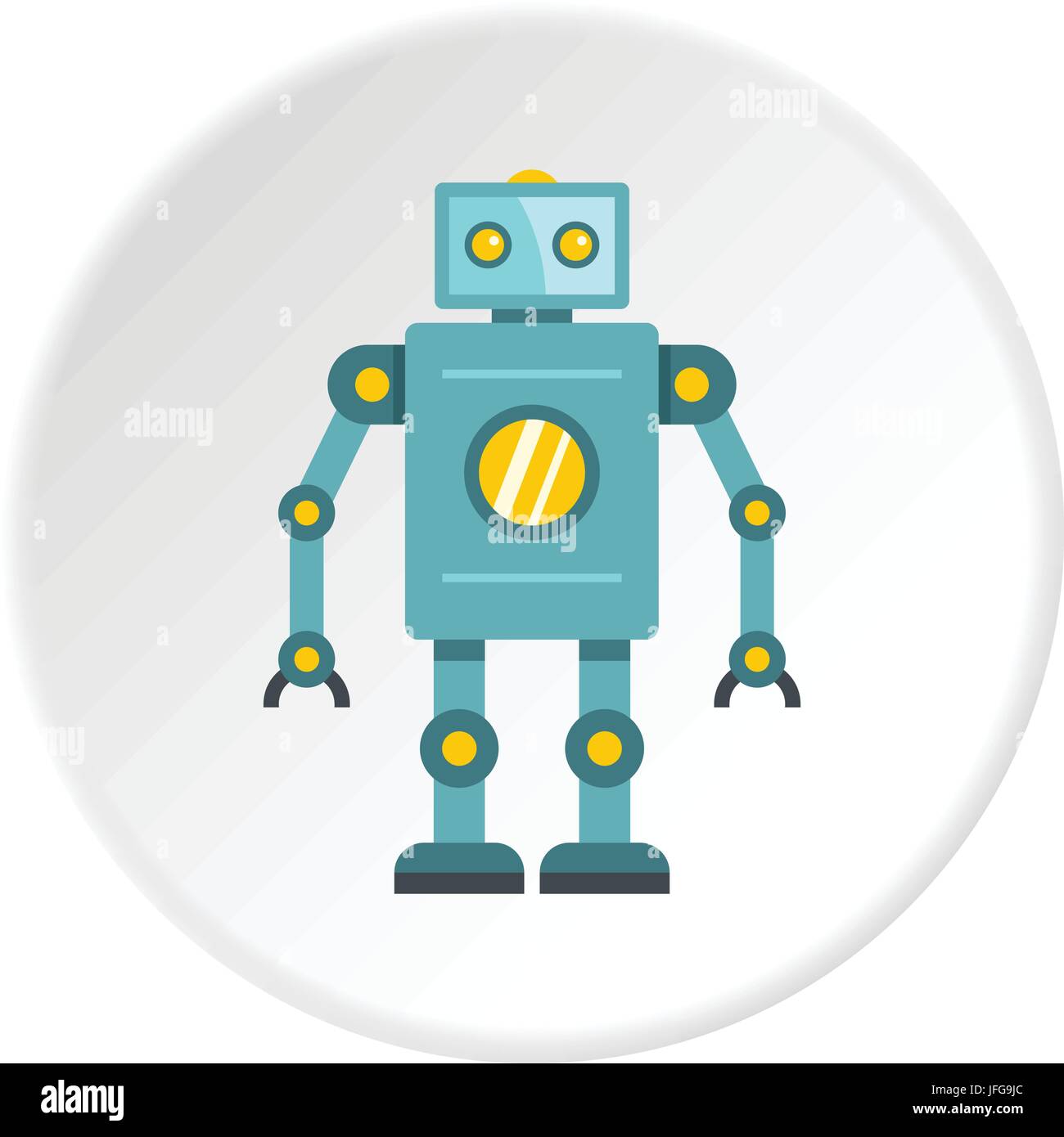 Blue retro robot icon circle Stock Vector Image & Art - Alamy