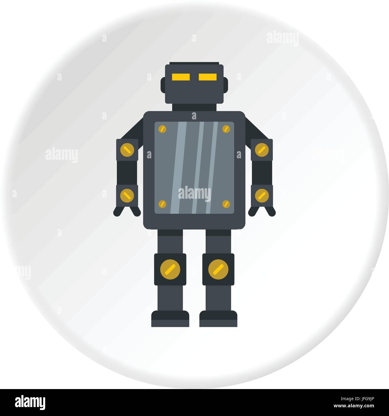 Steel robot icon circle Stock Vector Image & Art - Alamy