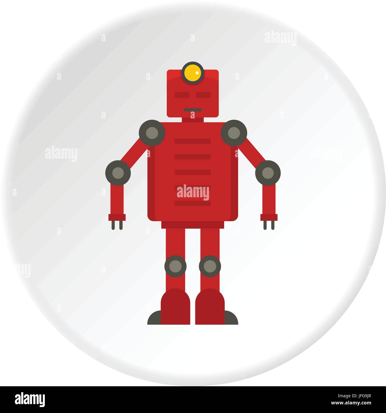 Red robot icon circle Stock Vector Image & Art - Alamy