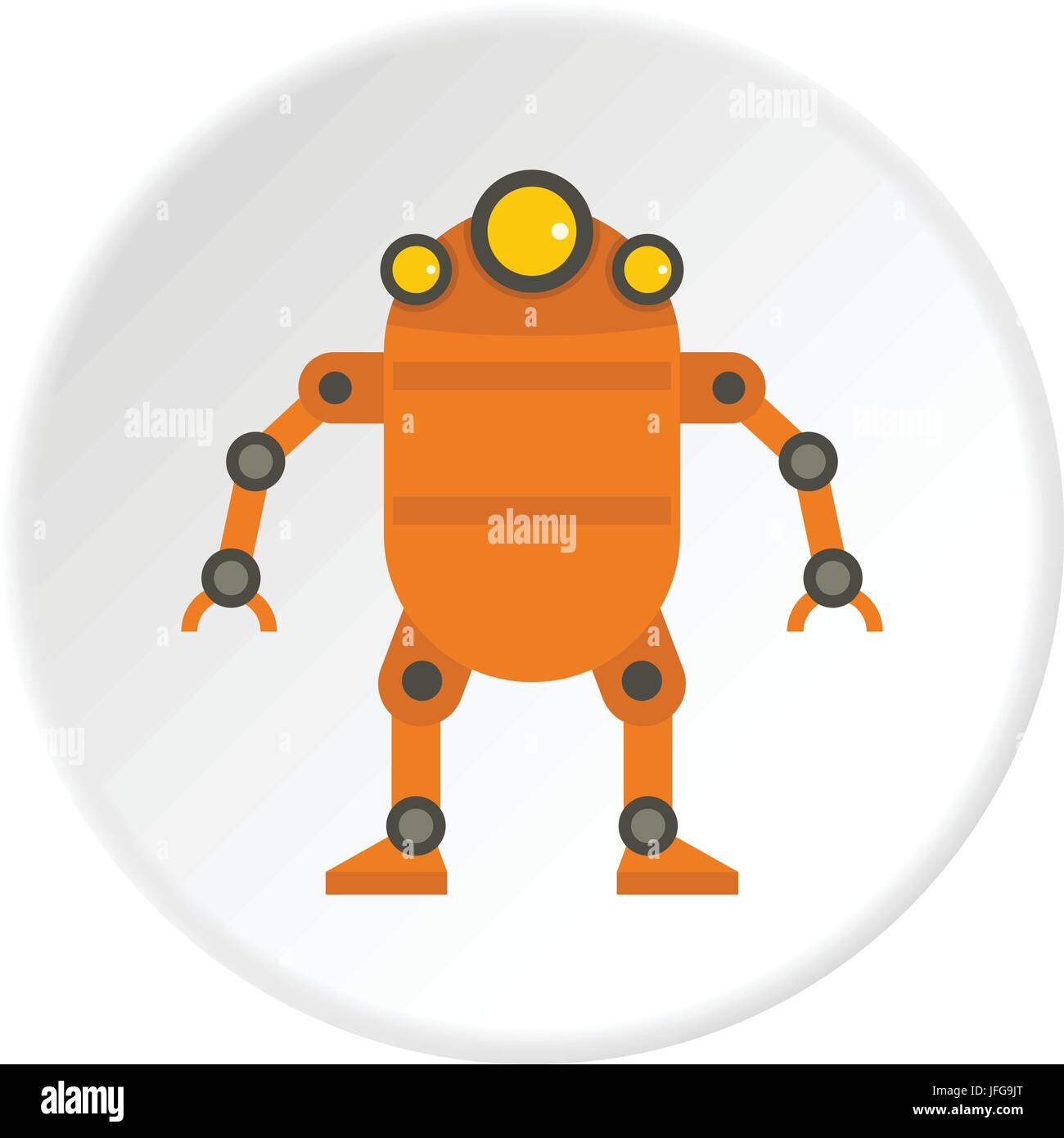 Orange abstract robot icon circle Stock Vector Image & Art - Alamy