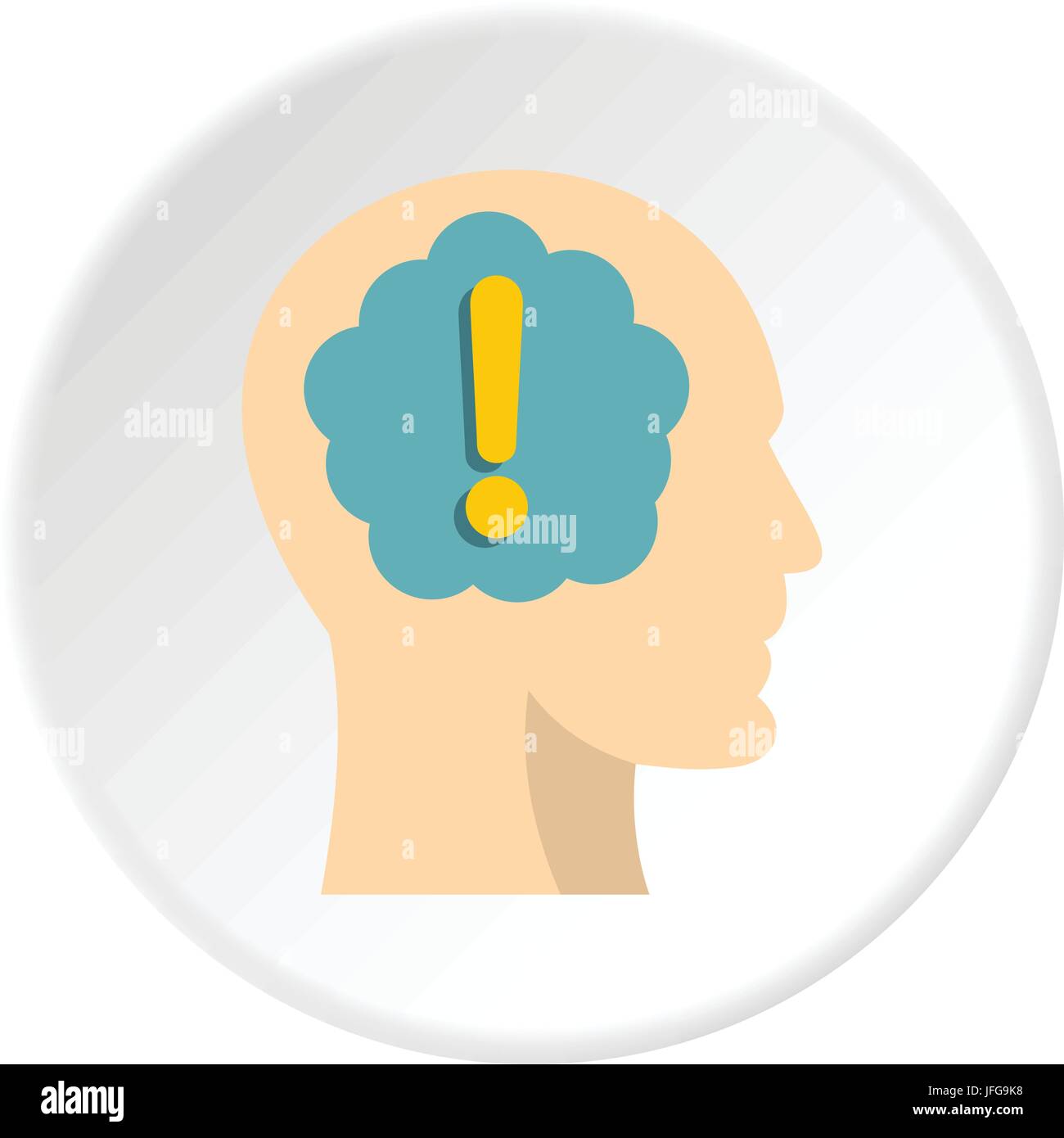 Human face exclamation mark illustration Stock Vector Images - Alamy