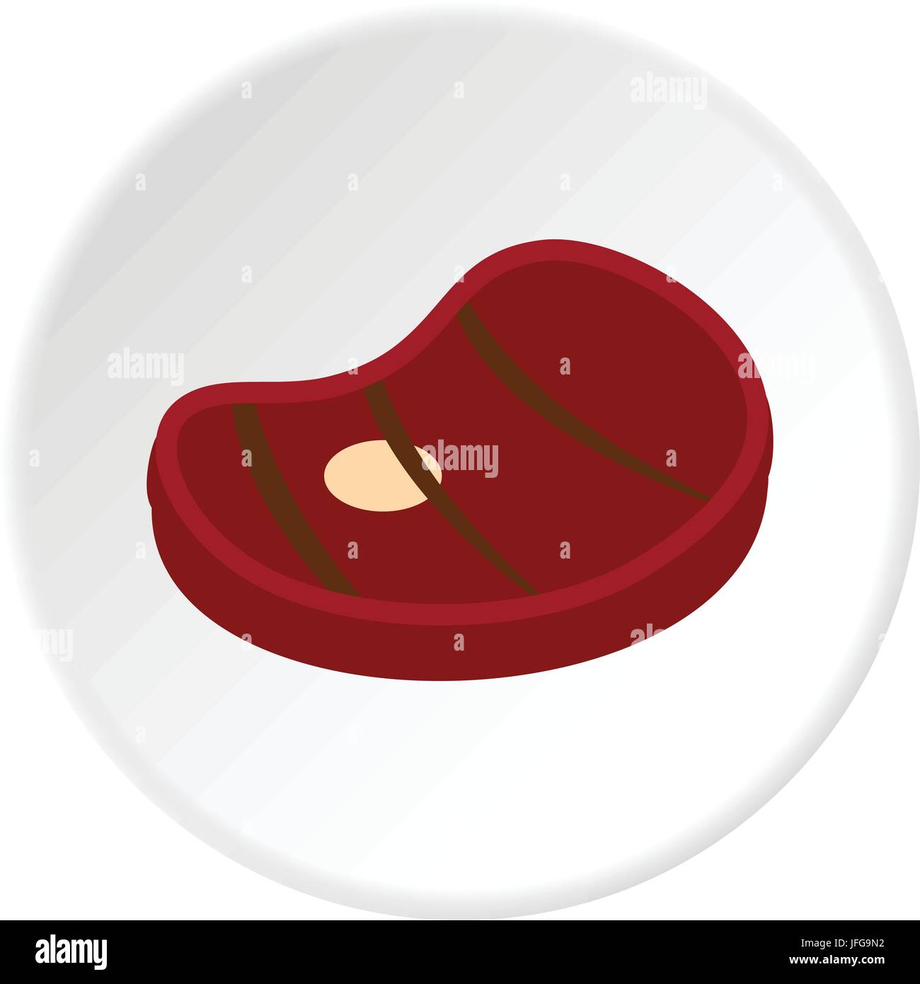 Grilled beef steak icon circle Stock Vector Image & Art - Alamy