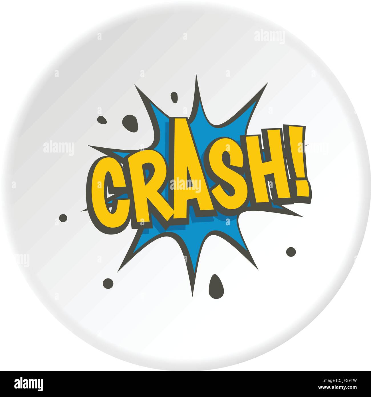 Crash, explosion speech bubble icon circle Stock Vector Image & Art - Alamy