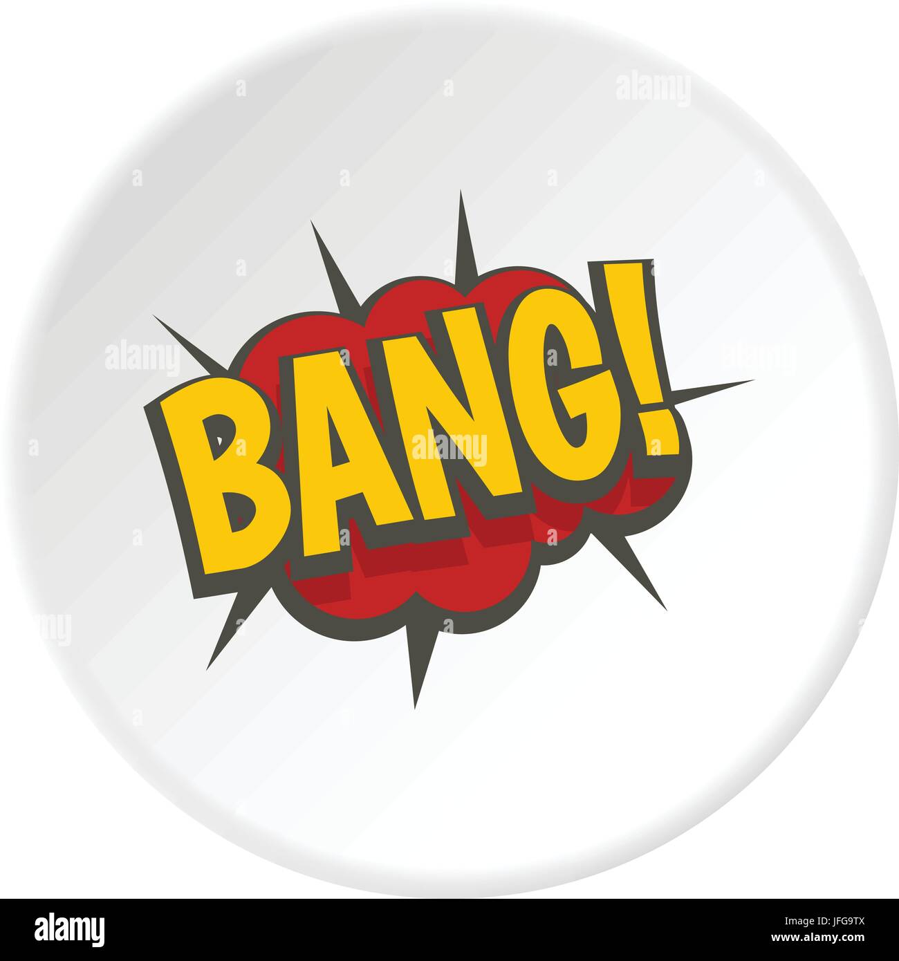 Bang, comic book explosion icon circle Stock Vector Image & Art - Alamy