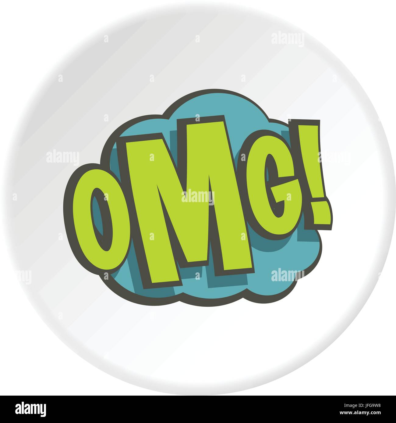 OMG, comic book explosion icon circle Stock Vector Image & Art - Alamy