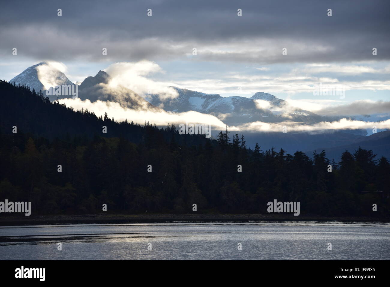 Juneau Mountains Inside Passage Stock Photo - Alamy