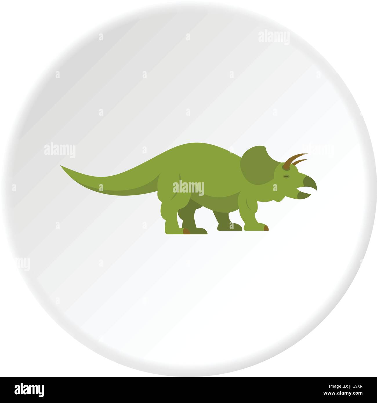 Green styracosaurus dinosaur icon circle Stock Vector Image & Art - Alamy