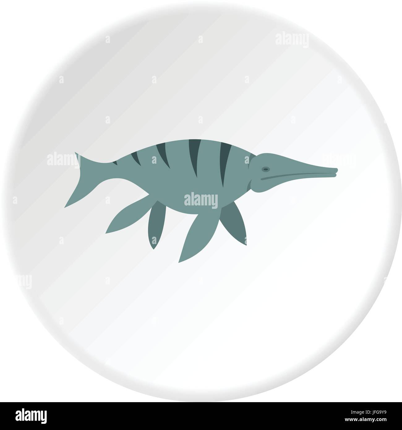 Ichthyosaur dinosaur icon circle Stock Vector Image & Art - Alamy
