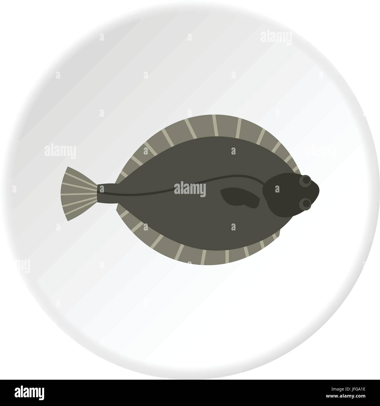 Flounder fish icon circle Stock Vector Image & Art - Alamy